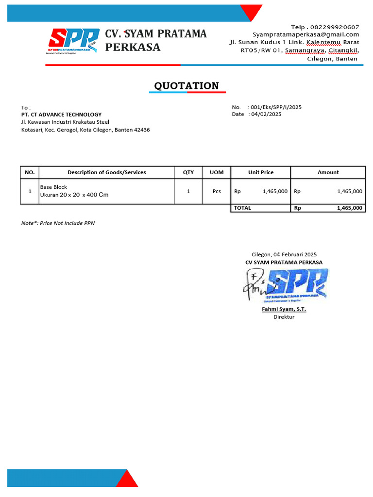 Quo 001 - CV SPP | PDF