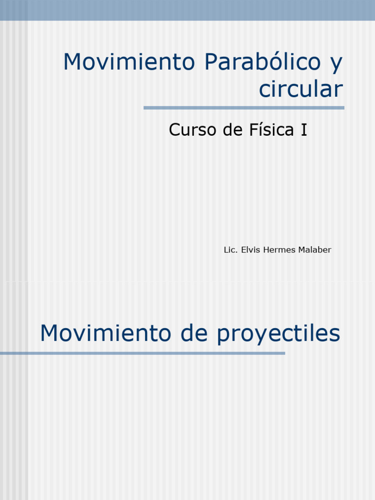 Ejercicios de Tiro Parabólico | PDF | Aceleración | Mecánica