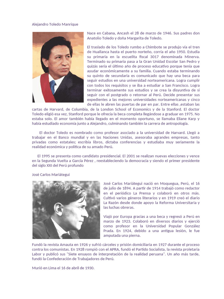Alejandro Toledo Manrique | PDF | Naciones Unidas | Relaciones ...