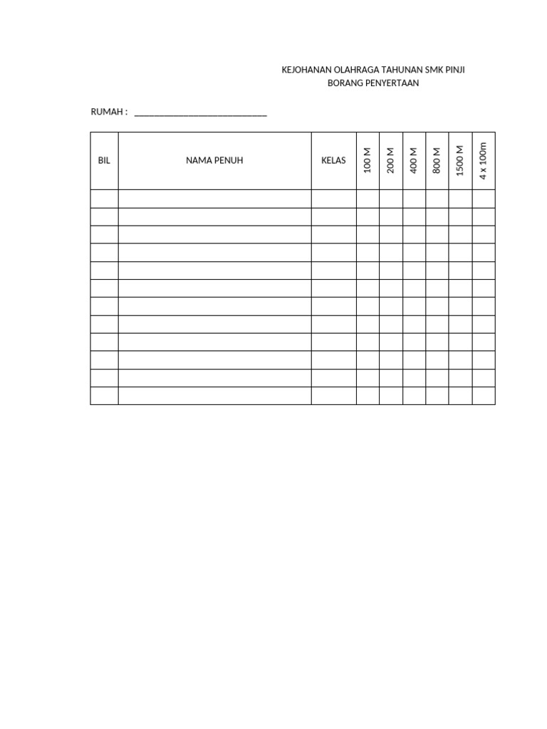 2023 KSO BORANG-BORANG PERTANDINGAN | PDF