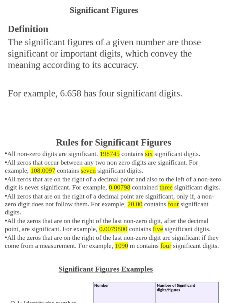 Significant Figures | PDF