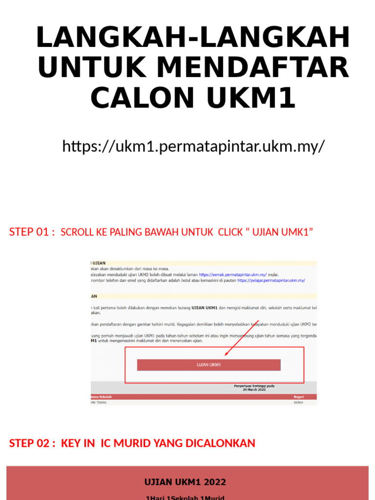 Langkah-Langkah Untuk Mendaftar Calon Ukm1 | PDF