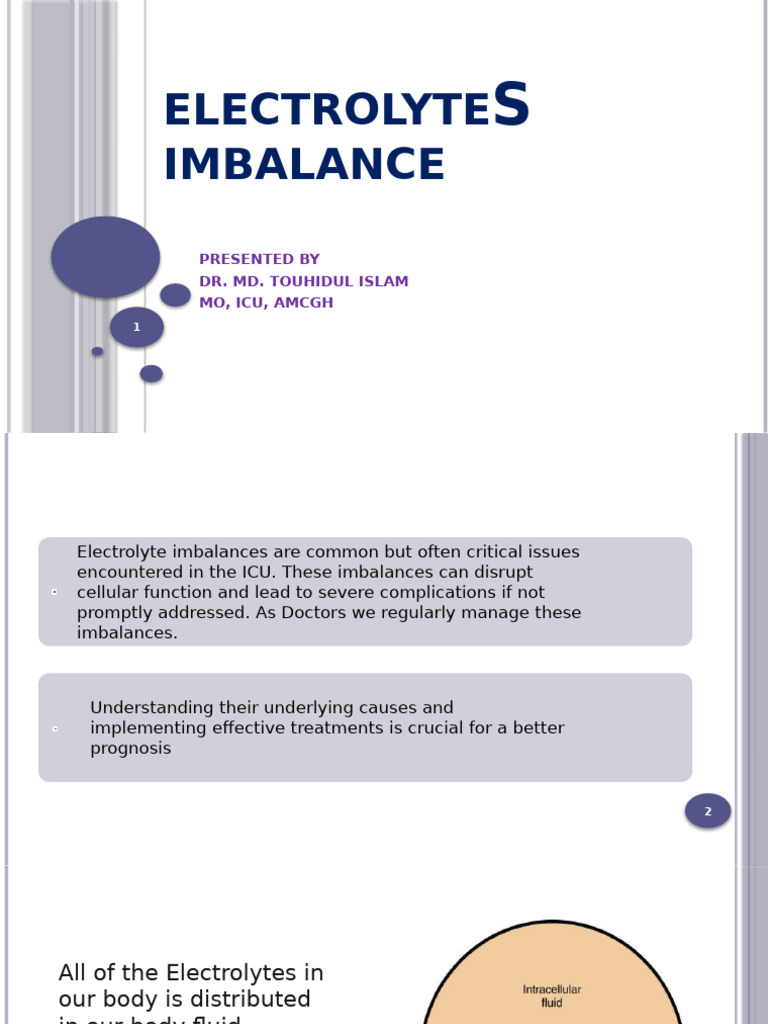 Electrolyte Balance Final | PDF | Saline (Medicine) | Electrolyte