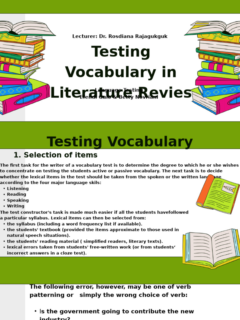Testing Vocabulary | PDF | Vocabulary | Word