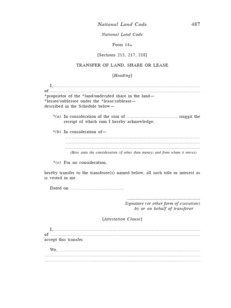 828 - BI - WJW015175 National Land Code Act 828 (Pewartaan) | PDF ...