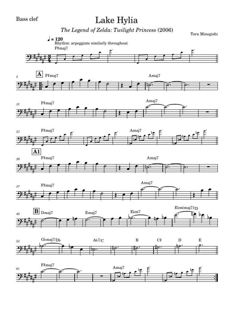 Lake Hylia-Bass - Clef | PDF | The Legend Of Zelda | Nintendo