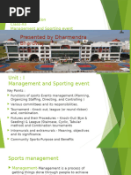 Sports Event Management Overview | PDF | Tournament | Sports