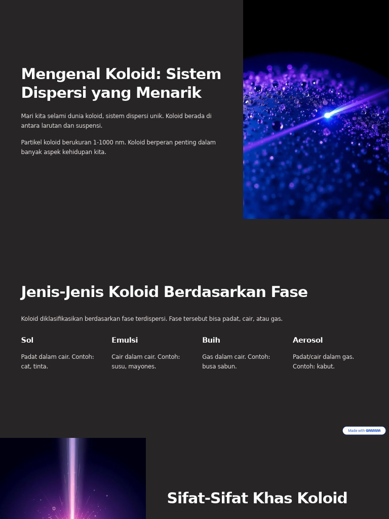 Mengenal Koloid Sistem Dispersi Yang Menarik | PDF