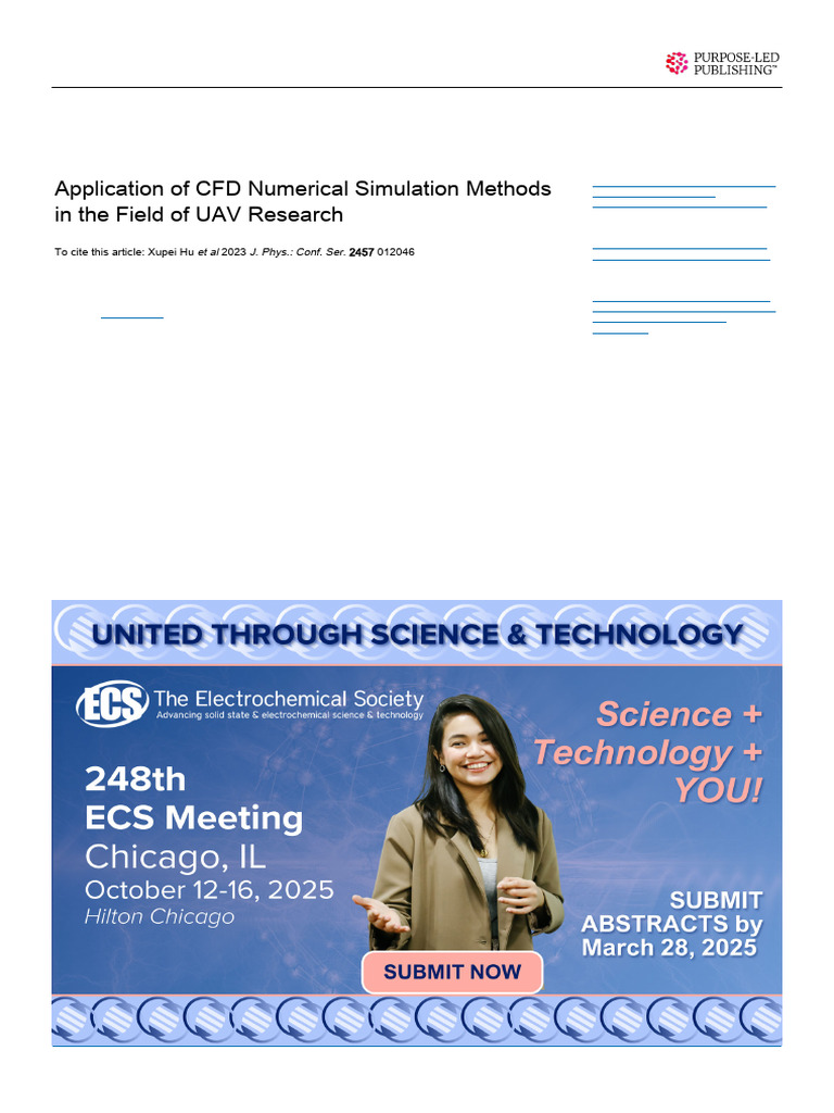 Hu Et Al. - 2023 - Application of CFD Numerical Simulation Methods in The Field of UAV Research ...