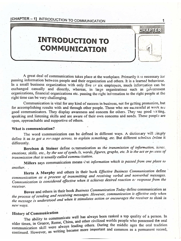 Communication Skills Notes 1 | PDF