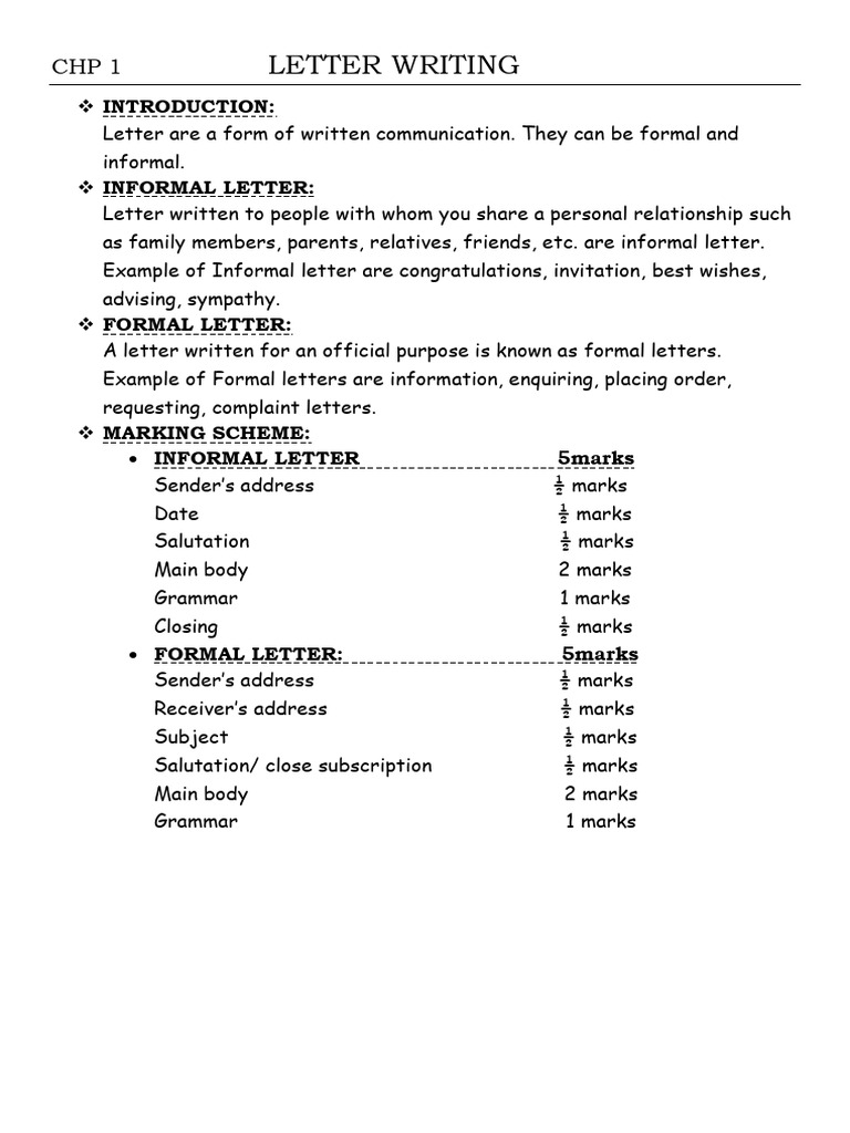 Letter Writing1 | PDF