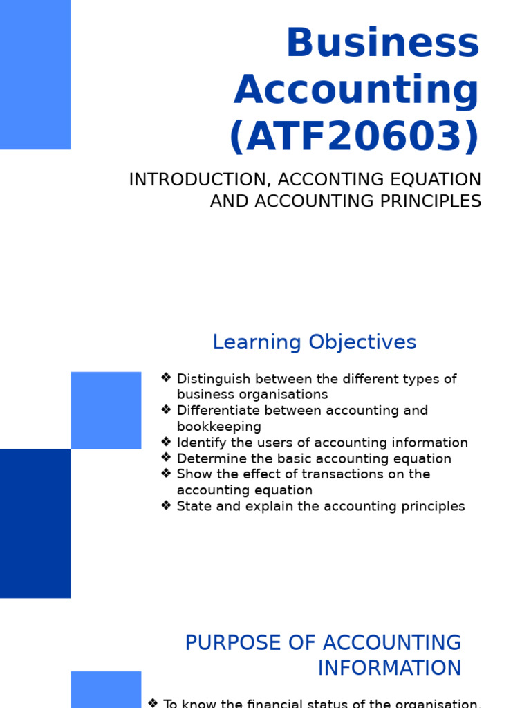 Introduction, accounting equation, concepts (1) | PDF | Equity (Finance ...