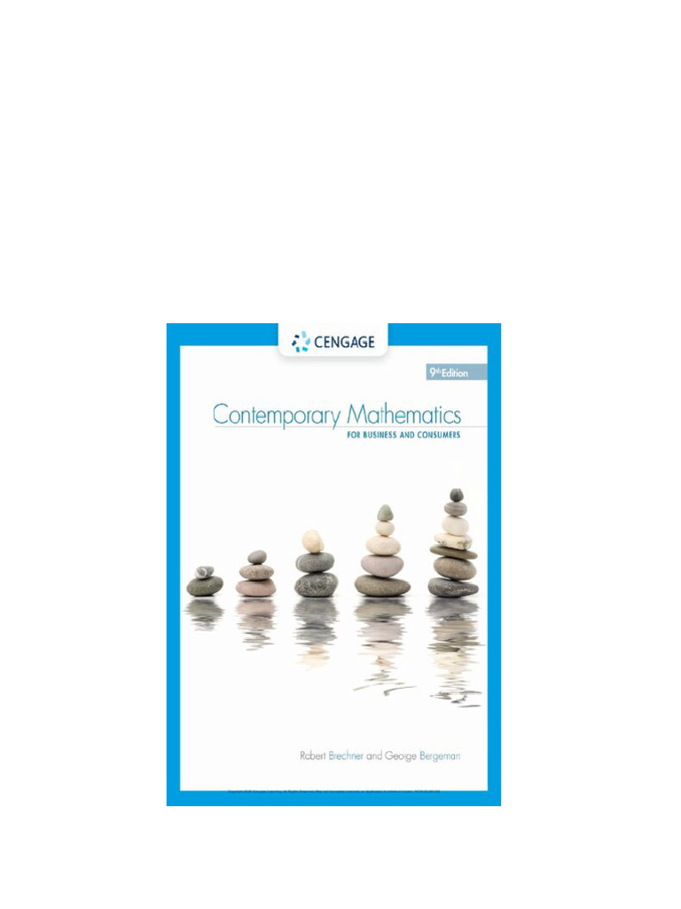 Contemporary Mathematics For Business and Consumers 9Th Edition Robert ...