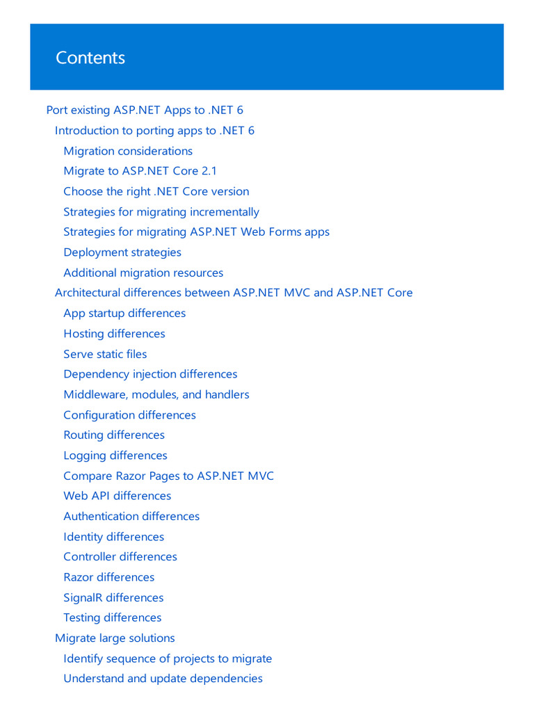 Porting Existing ASP.NET Apps to .NET6 | PDF | World Wide Web | Internet & Web