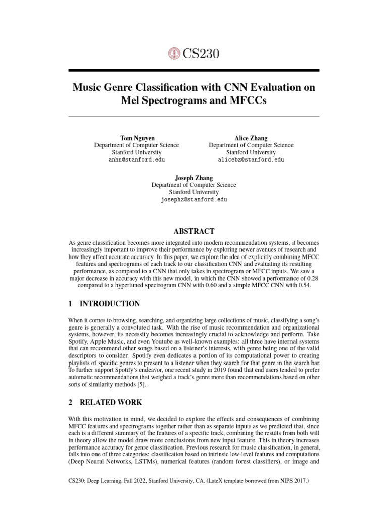 Cs 230 Final Project Paper | PDF | Deep Learning | Applied Mathematics