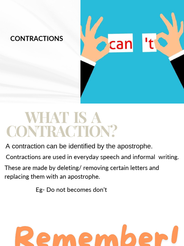 Contractions | PDF