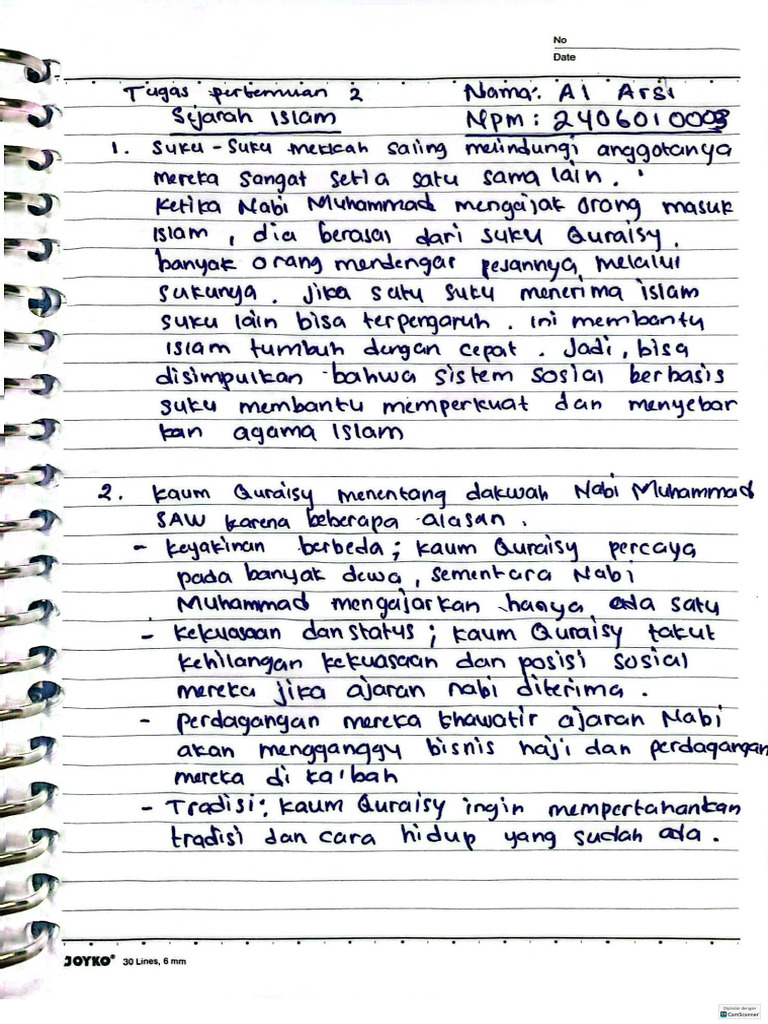 Al Arsi 2406010003 Sejarah Islam Tugas 2 | PDF