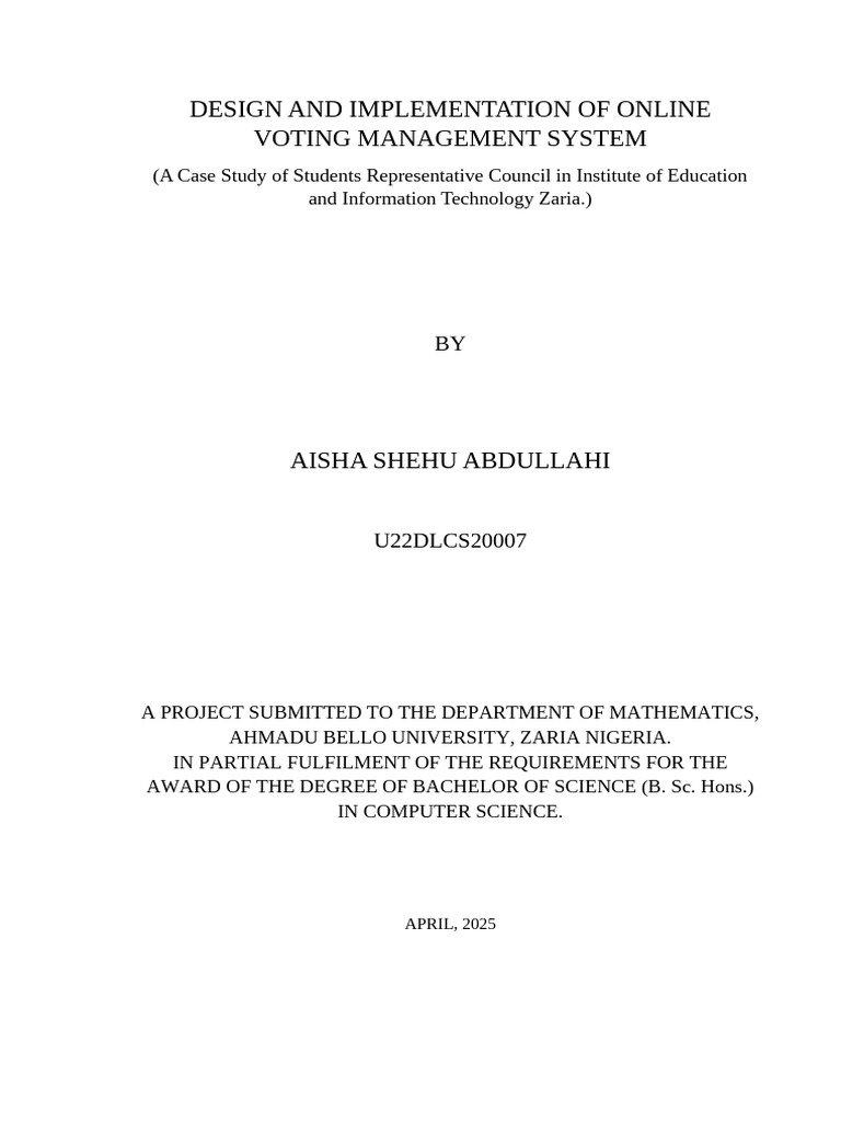 Online Voting Management System | PDF | Electronic Voting | Computer ...