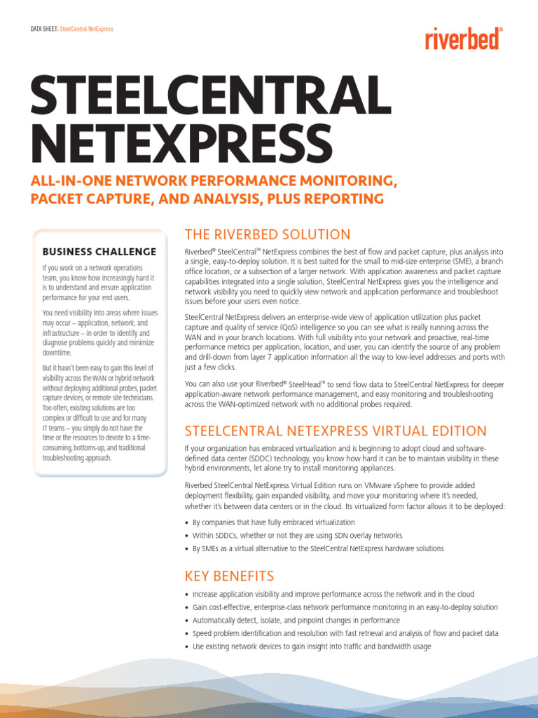 SteelCentral NetExpress DS | PDF | Computer Network | Cloud Computing