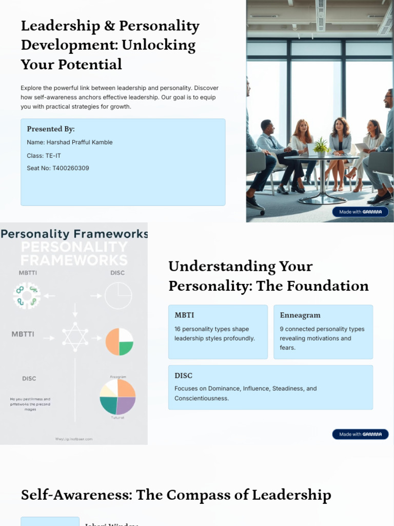 Leadership and Personality Development Unlocking Your Potential | PDF ...