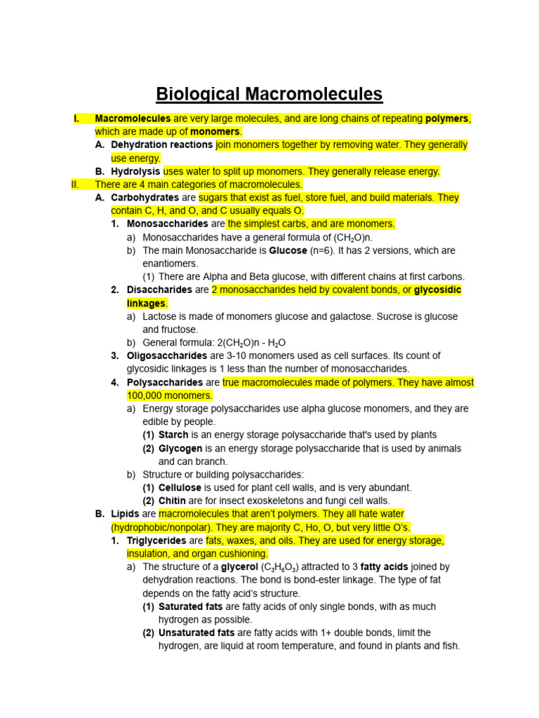 Biological Macromolecules | PDF | Polysaccharide | Carbohydrates