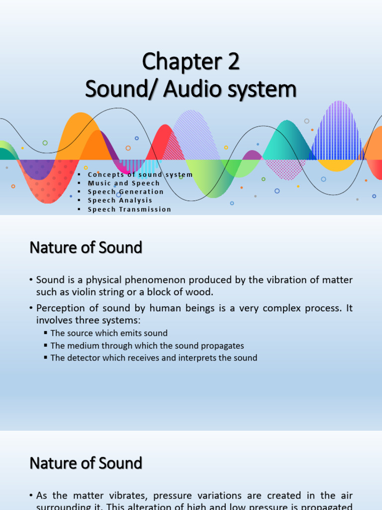 Chapter 2 SOUND AUDIO Systems | PDF | Digital Audio | Sampling (Signal Processing)