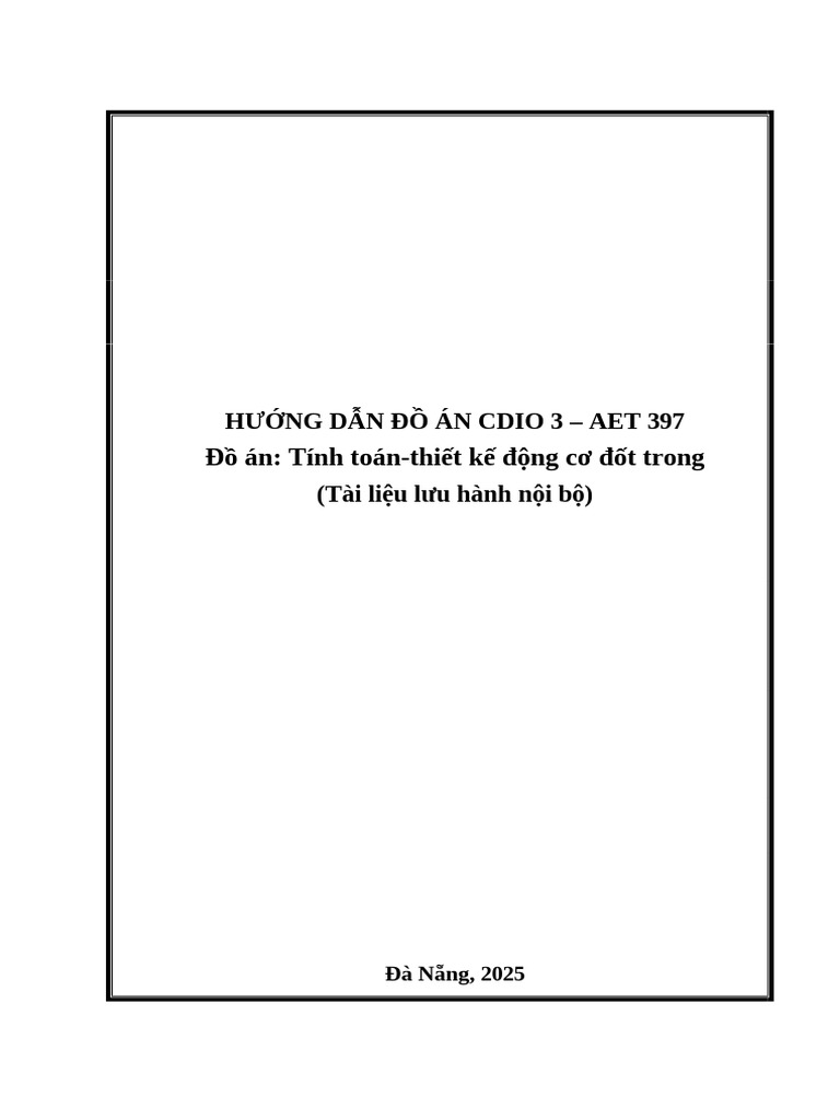 Hướng dẫn đồ án CDIO 3 AET 397DT (2) | PDF