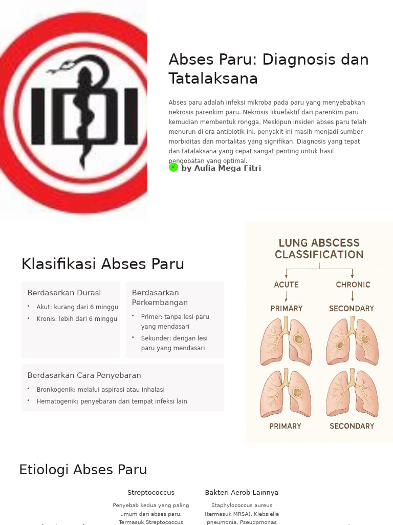 Abses Paru Diagnosis Dan Tatalaksana | PDF
