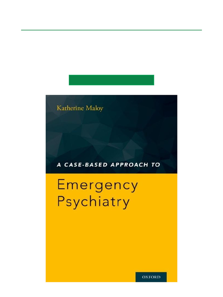 A Case Based Approach To Emergency Psychiatry, 1st Edition DOCX PDF Download | PDF | Panic ...