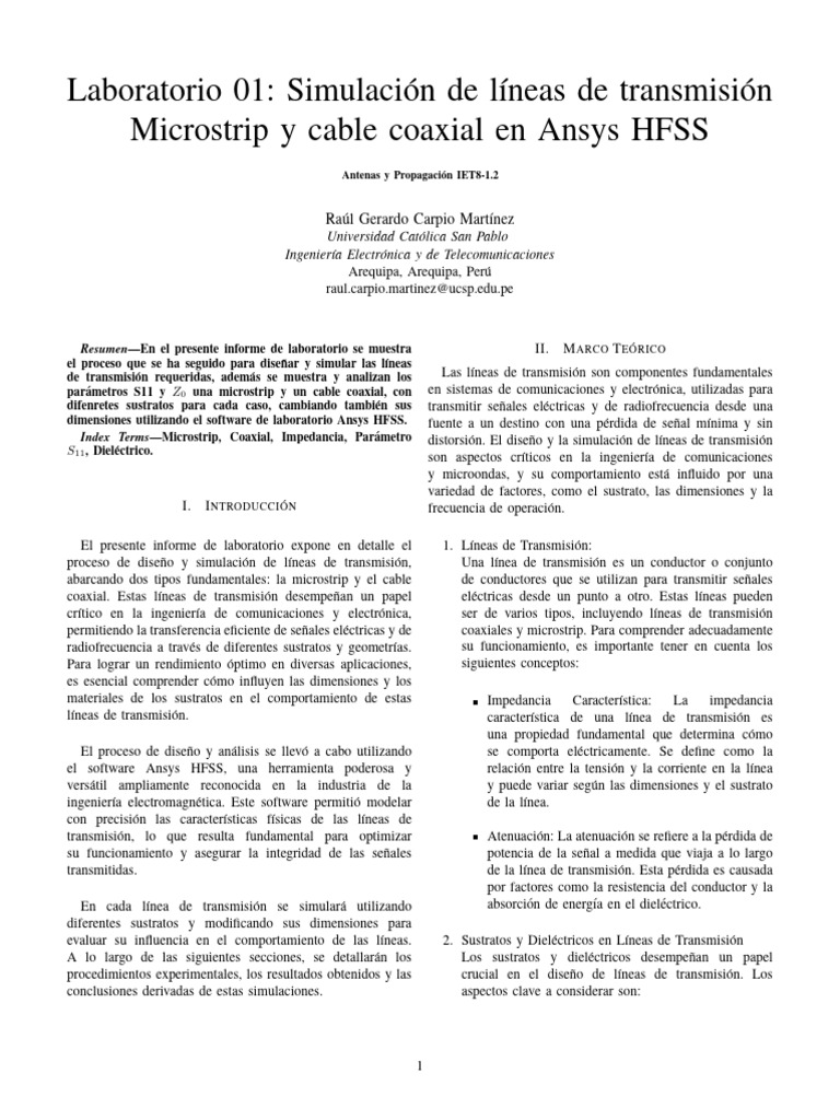 Lab01_AP (1) | PDF | Cable coaxial | Software