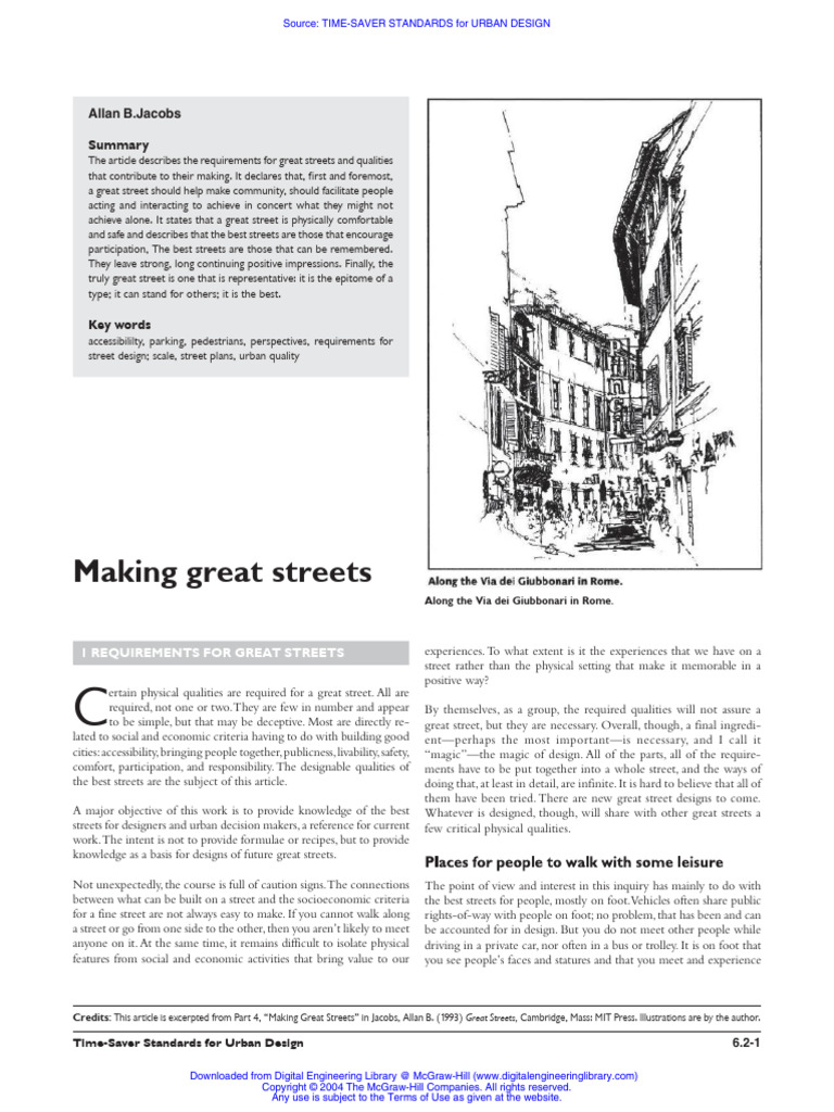 2a Urban - Design - Allan - Jacobs - Great - Streets | PDF
