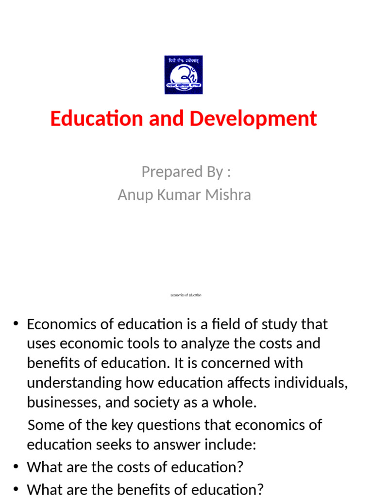 3-Education and Development | PDF | Education Economics | Economics