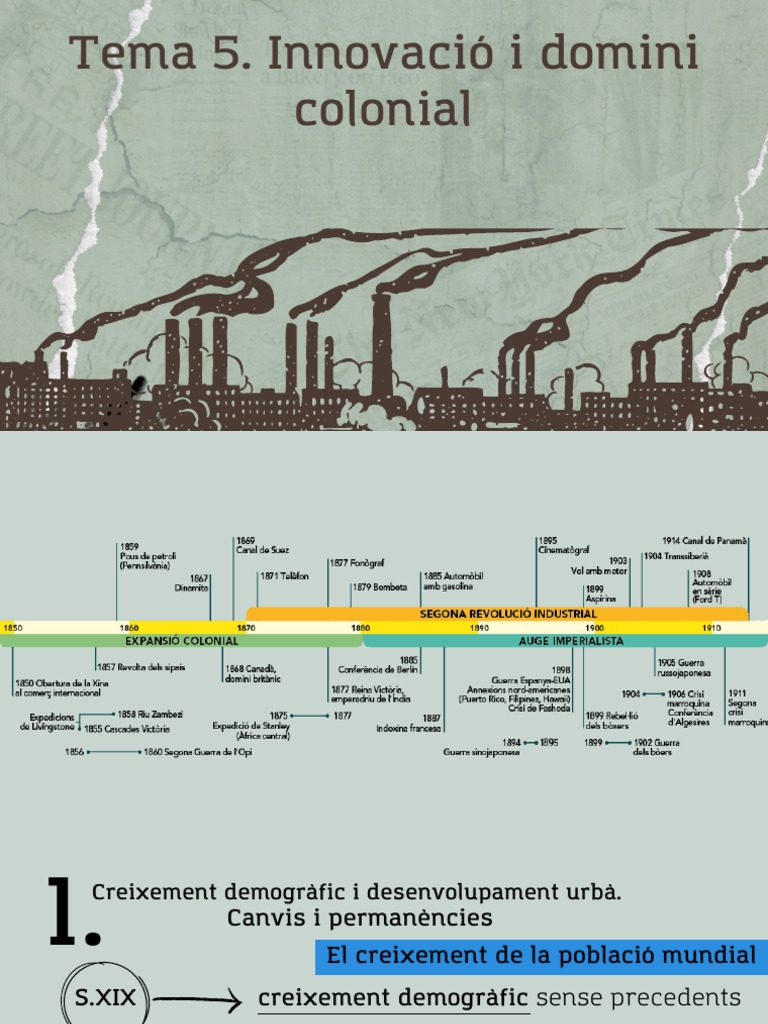 HMC. BATX1. Tema 5. Innovació i Domini Colonial | PDF