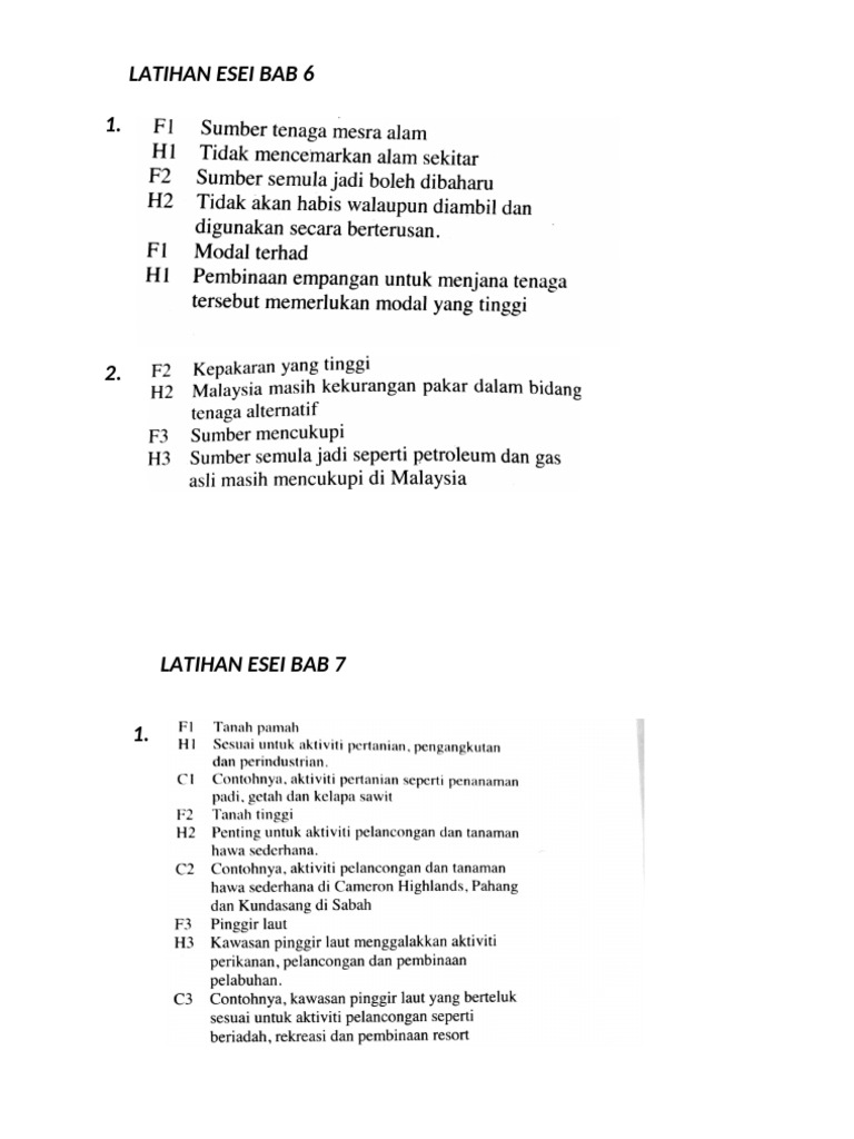 Latihan Ulangkaji 2 Form 3 | PDF