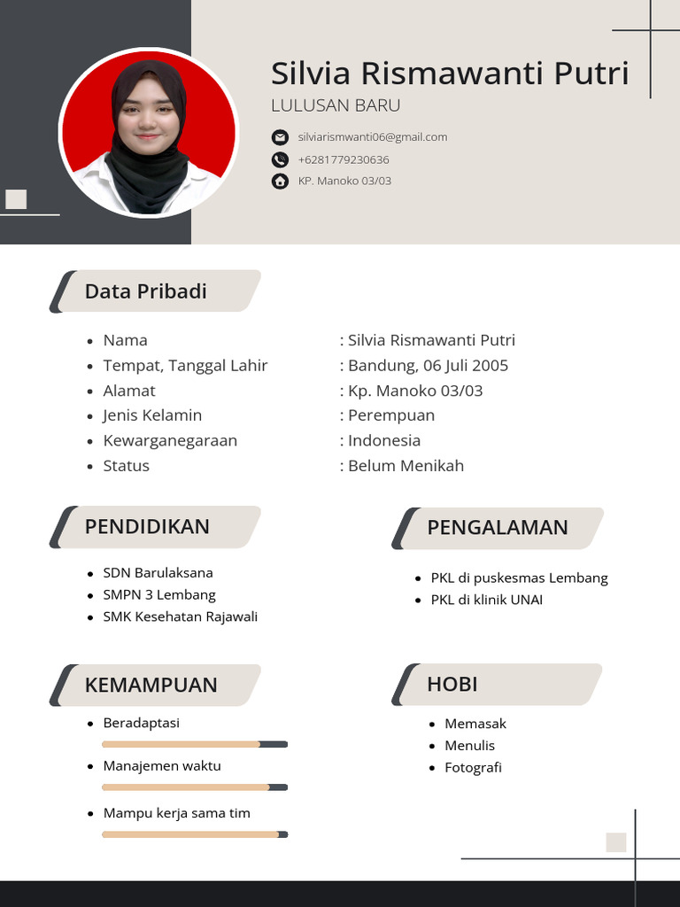 CV Silvia Rismawanti Putri | PDF