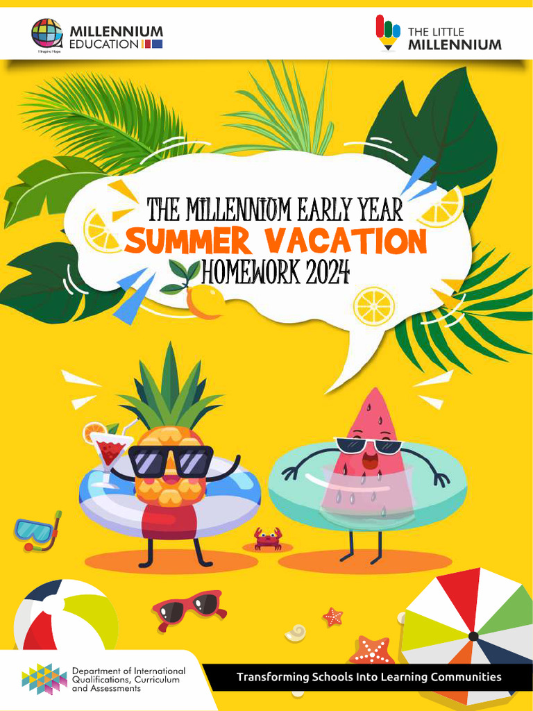 Early Years Summer Vacation Homework 2024 | PDF | Learning