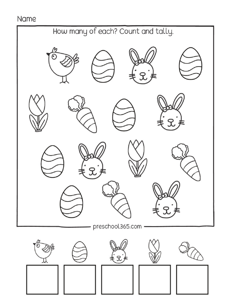 Easter Preschool Activity Printables L1 6r | PDF