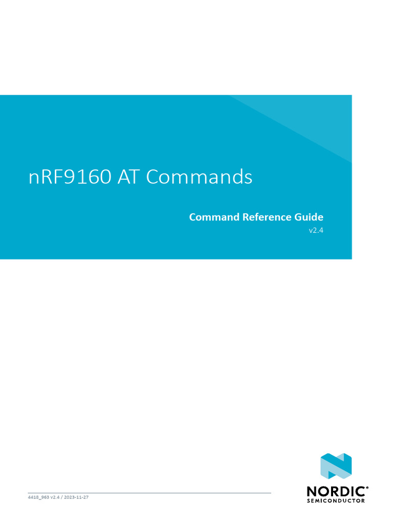 nrf9160 at Commands | PDF | Modem | Computer Architecture