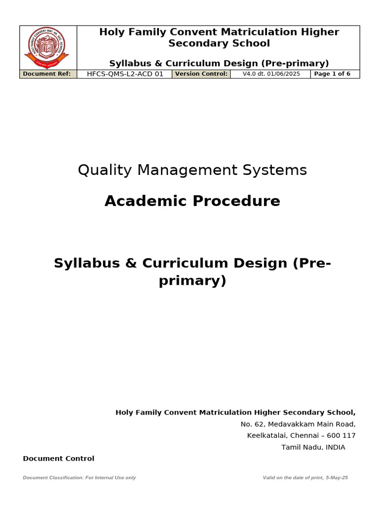 Pre-Primary Curriculum Design Guide | PDF | Curriculum | Quality ...