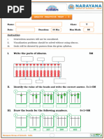 Class 2 Abacus Practice Test | PDF
