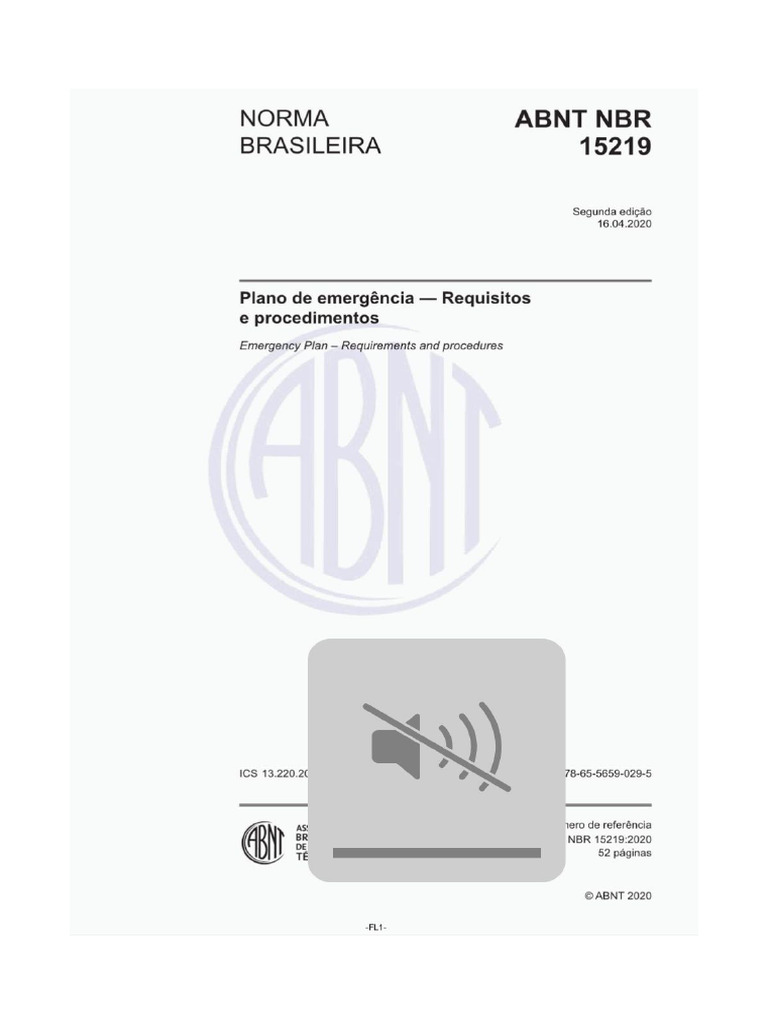 ABNT-NBR-15219-2020 - Plano de Emergencia - Requisitos e Procedimentos ...