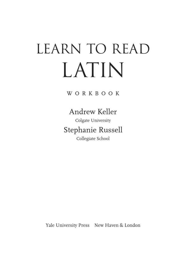 Learn To Read Latin | PDF | Verb | Adjective