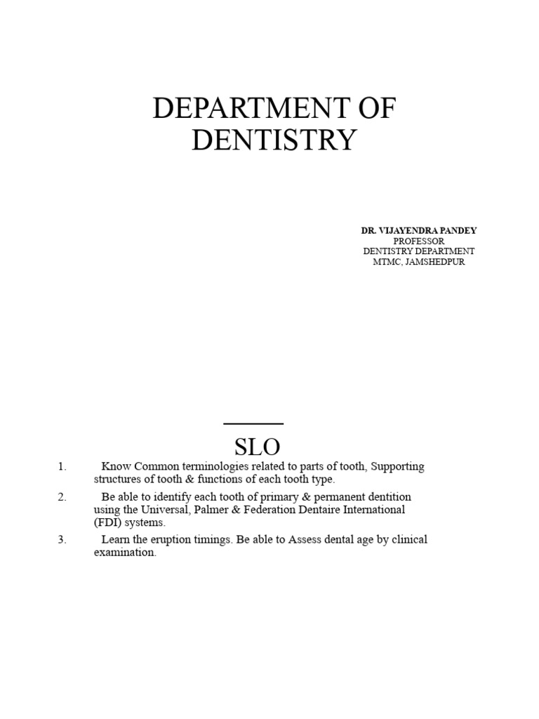 Parts of Tooth & Supporting Structures | PDF | Dentistry | Mouth