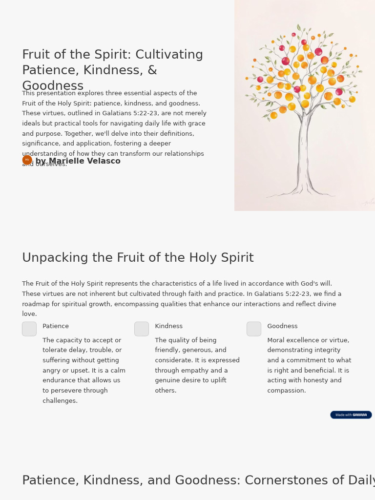 Cultivating Patience, Kindness, Goodness | PDF | Patience | Virtue