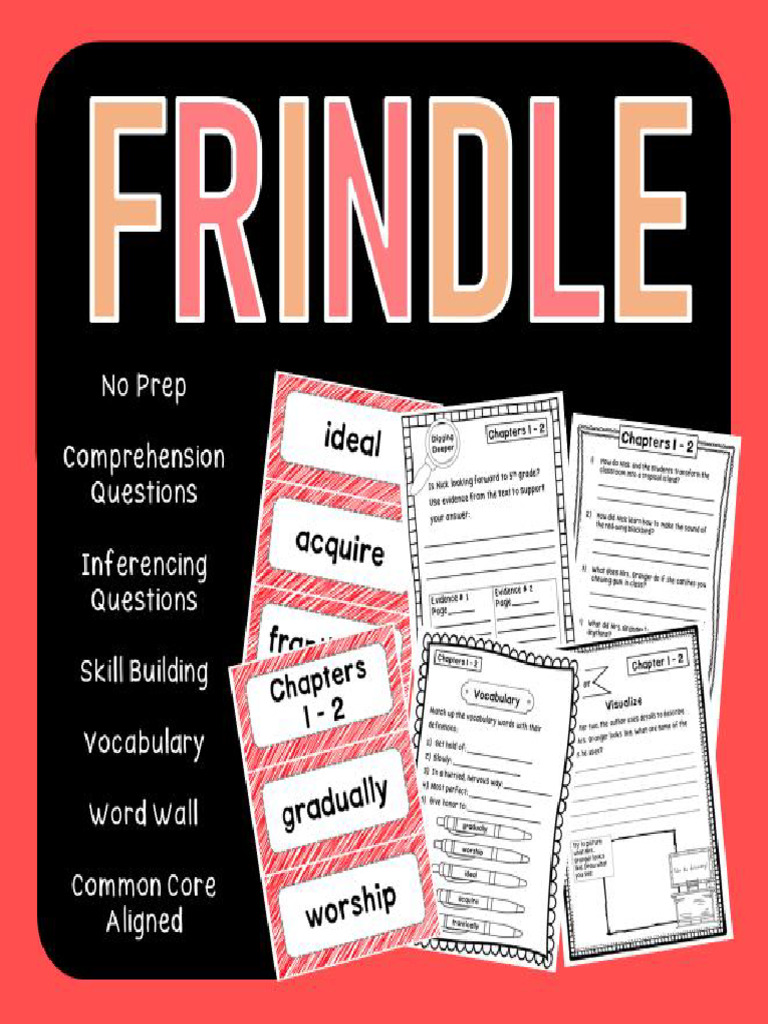Frindle Novel Study: Chapters 1-2 Activities | PDF | Learning
