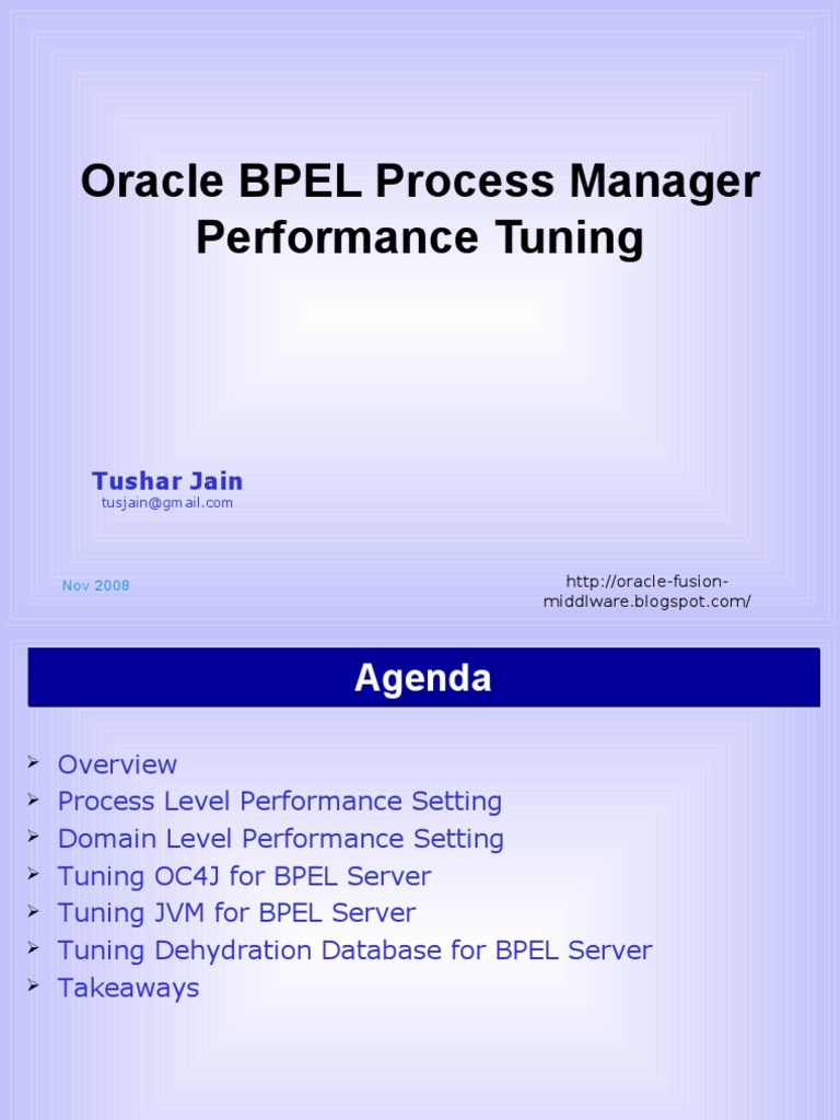 Oracle BPEL Process Manger Performance Tuning-1 | PDF | Oracle Database | Enterprise Java Beans