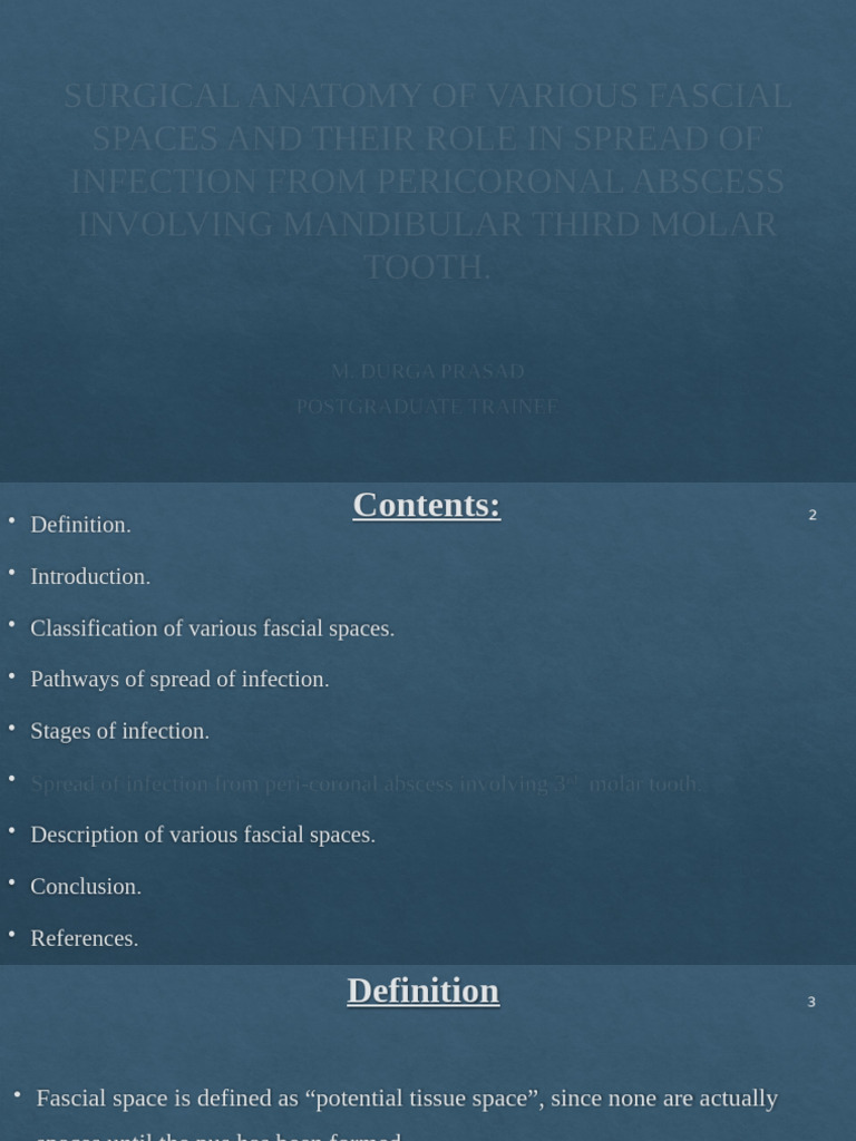 Infection Pathways in Facial Spaces | PDF | Human Head And Neck | Human ...