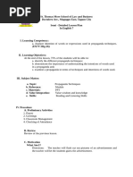 DLP Propagandaz Detailed Lesson Plan in Grade 8 Propaganda Techniques ...