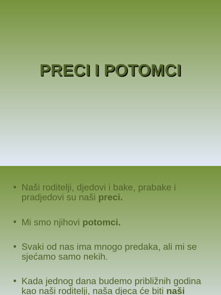 34 Preci Potomci-1 | PDF