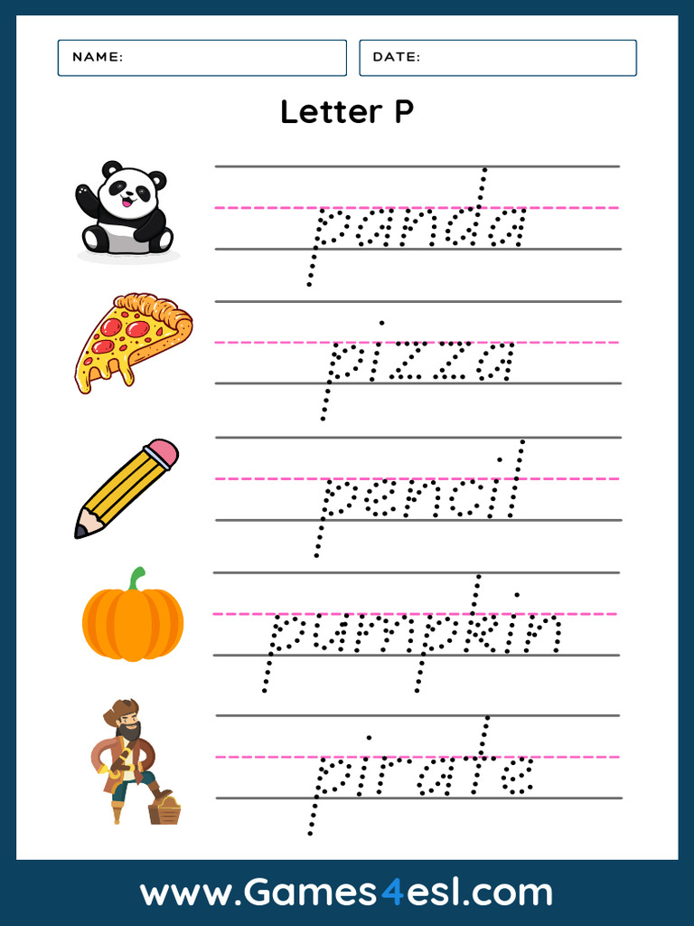 Alphabet Letter P Worksheets 2 | PDF